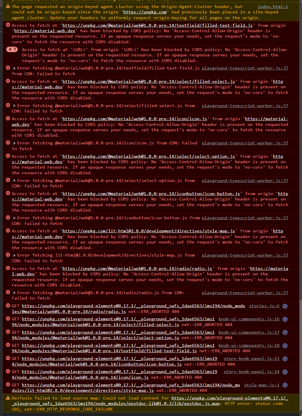 Docs Interactive Demos Are Broken · Issue 4672 · Material Componentsmaterial Web · Github 