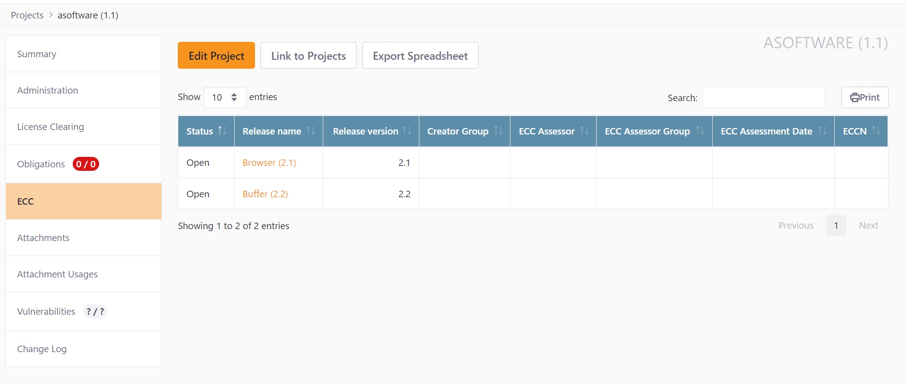 Question: Why the ECC tag of a project can not show the ECC information ...