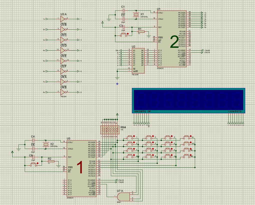 GitHub - li-hanguang/C51-2-Clock-4-4Keyboard: 基于两块STC89C51RC最小系统板双机通信下的的4*4矩阵键盘控制的8位8段电子数码管时钟