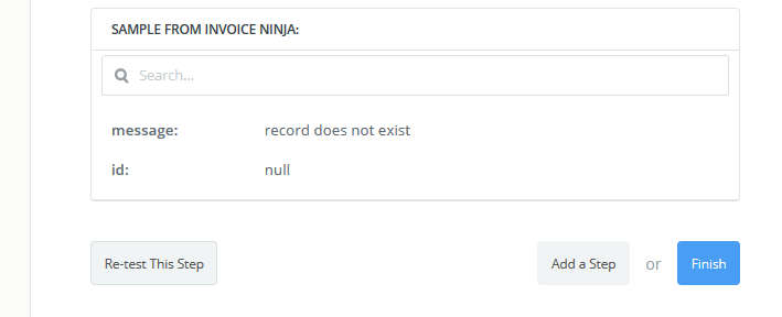 Zapier New Payment error "record does not exist" · Issue #2791 · invoiceninja/invoiceninja · GitHub
