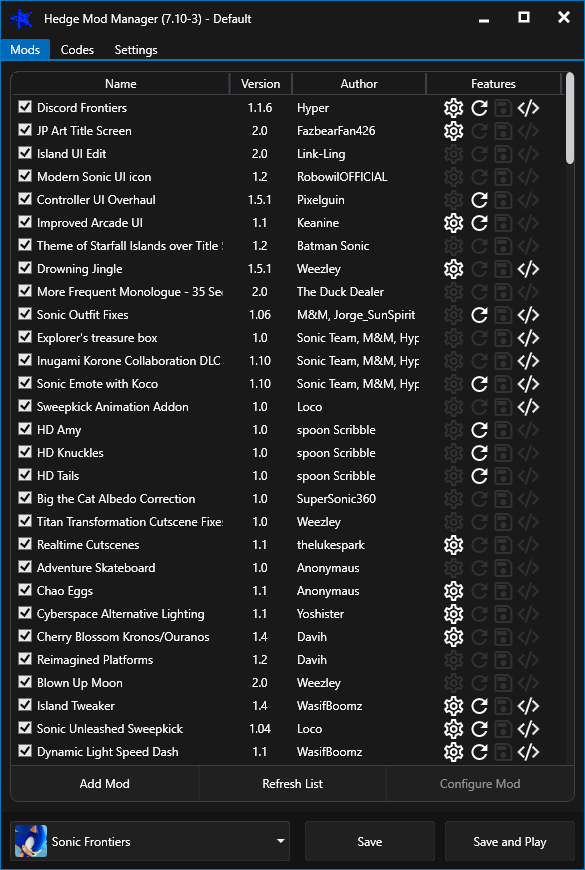[SonicFrontiers] Mod Manager Crashing After Update · Issue #711 · thesupersonic16 ...