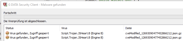 Virus warning on check · Issue #4284 · jeremylong/DependencyCheck · GitHub