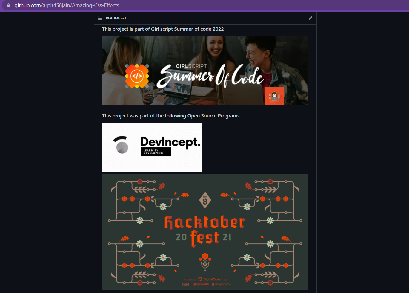 Improve the Readme · Issue #427 · arpit456jain/Amazing-Css-Effects · GitHub