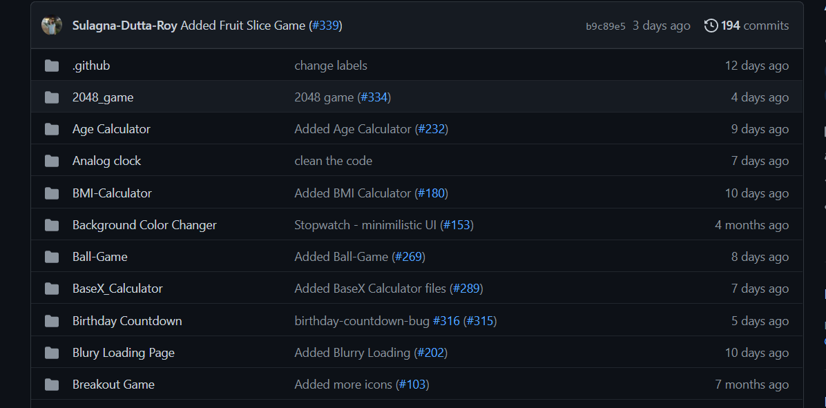 Sort the Projects · Issue #358 · arpit456jain/Amazing-Js-Projects · GitHub
