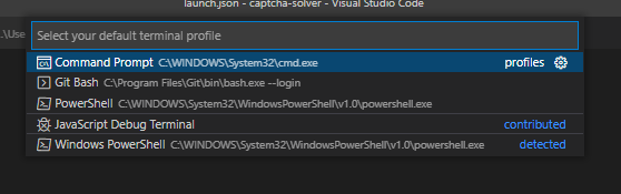 Unable to change default terminal for debug mode · Issue #133056 · microsoft/vscode · GitHub