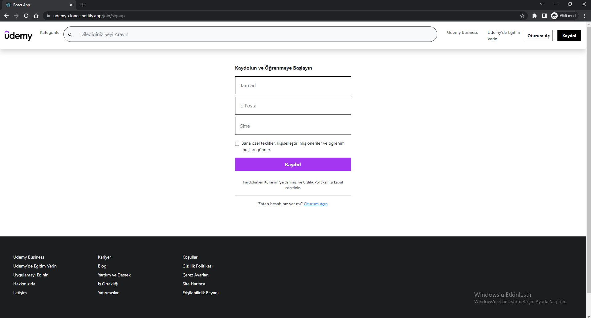 Github W Rootudemy Clone Reactjs Udemy Clone Uygulaması 