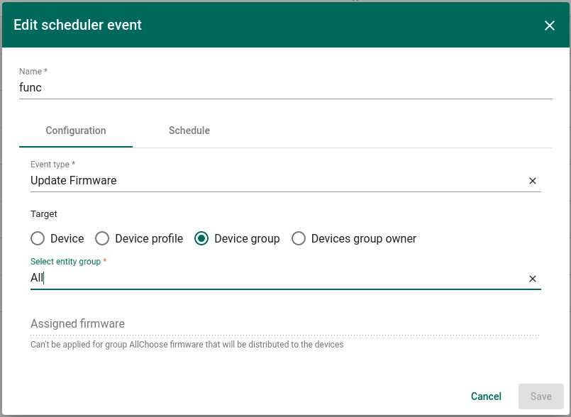 Bug Scheduler Update Firmwaresoftware Two Hints Instead Of One
