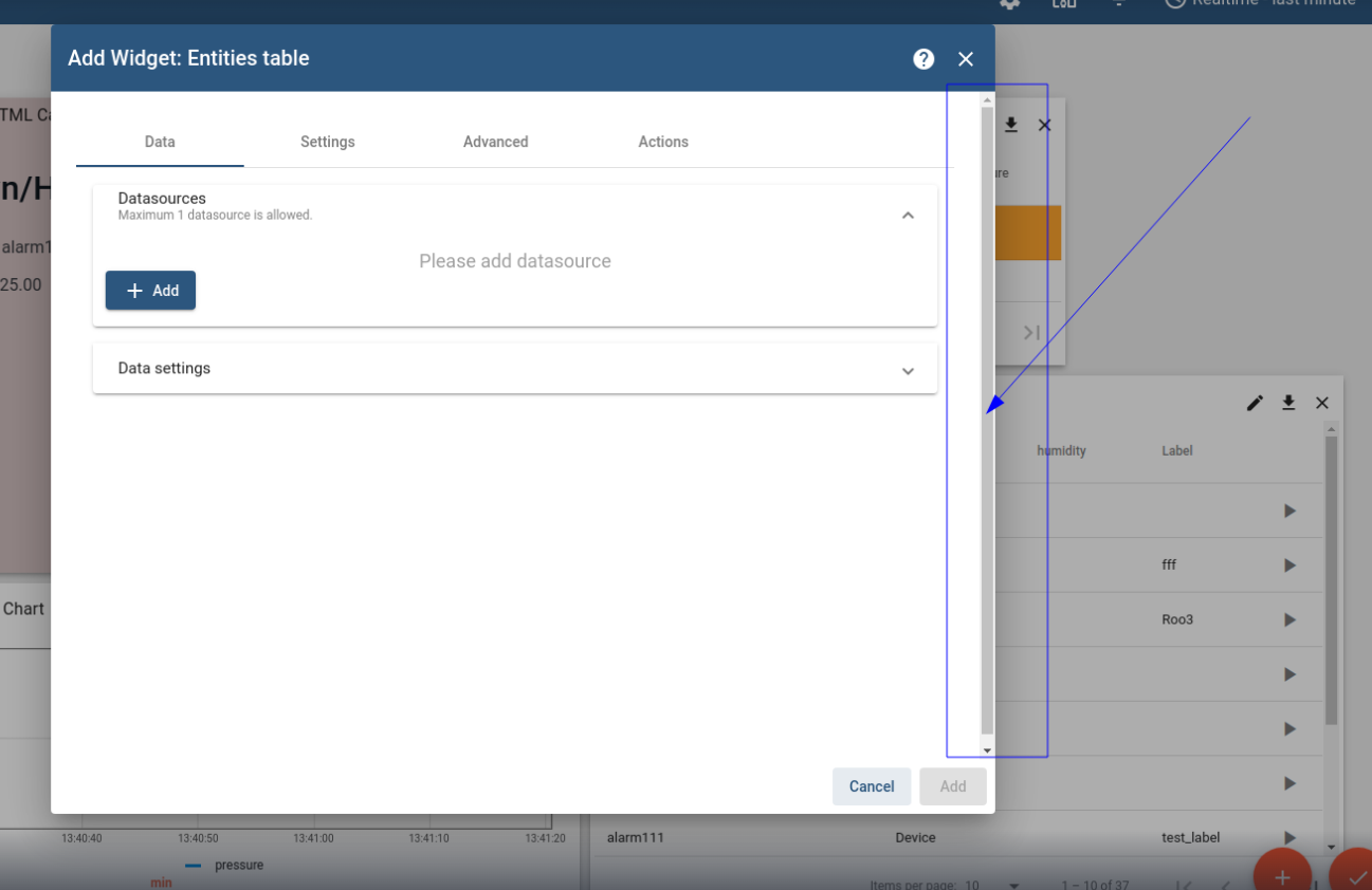 [Bug] Dashboards: extra scroll in the widget dialog · Issue #6706 ...