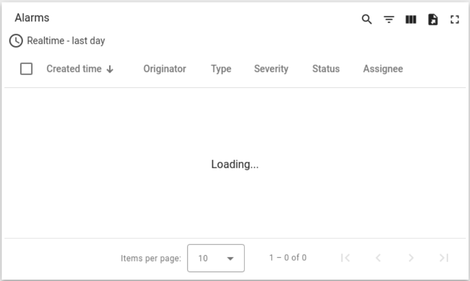 [Bug] Alarm table widget - infinite loading · Issue #9618 · thingsboard/thingsboard · GitHub
