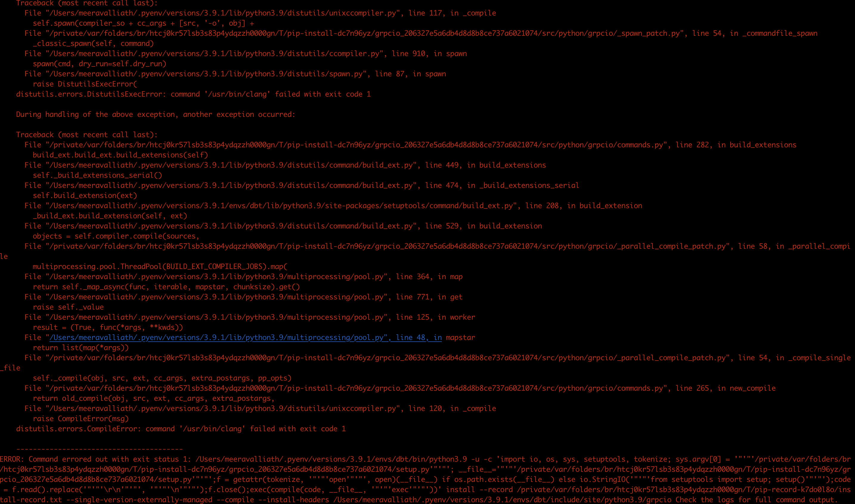 Error Installing Dbt From Develop Branch On M1 · Issue 3375 · Dbt Labsdbt Core · Github 6992