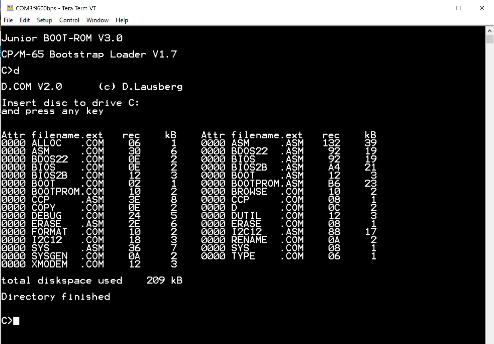 GitHub - Dietrich-L/CPM-65: CP/M-80 analog operating system for 6502 ...