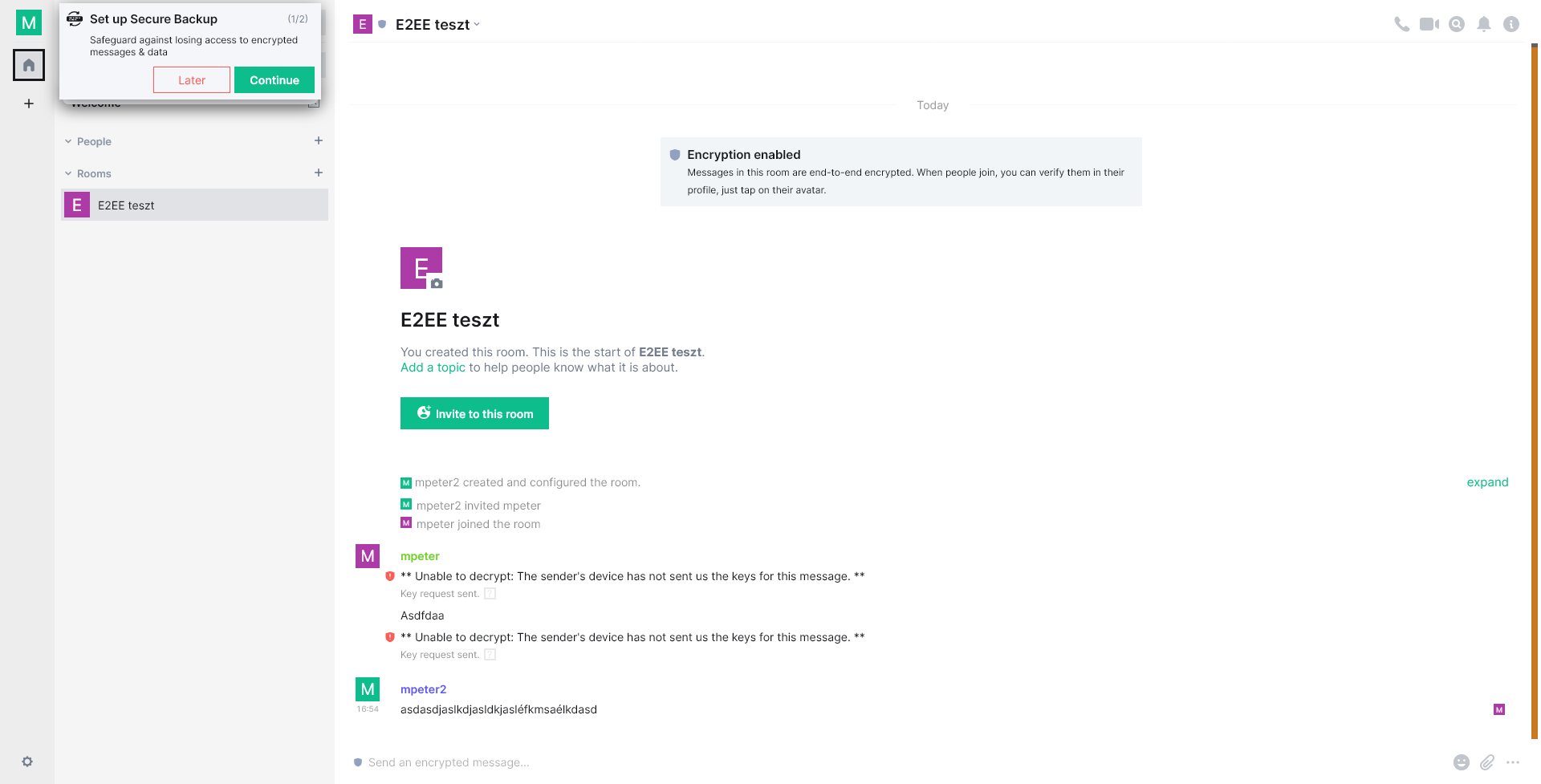Room members of encrypted rooms are unable to read my messages · Issue #23238 · element-hq ...