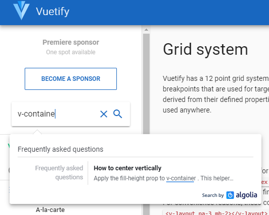 [Feature Request] Please improve the search engine of official doc. · Issue #6400 · vuetifyjs ...