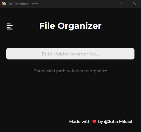 GitHub - juhamikael/FileOrganizer