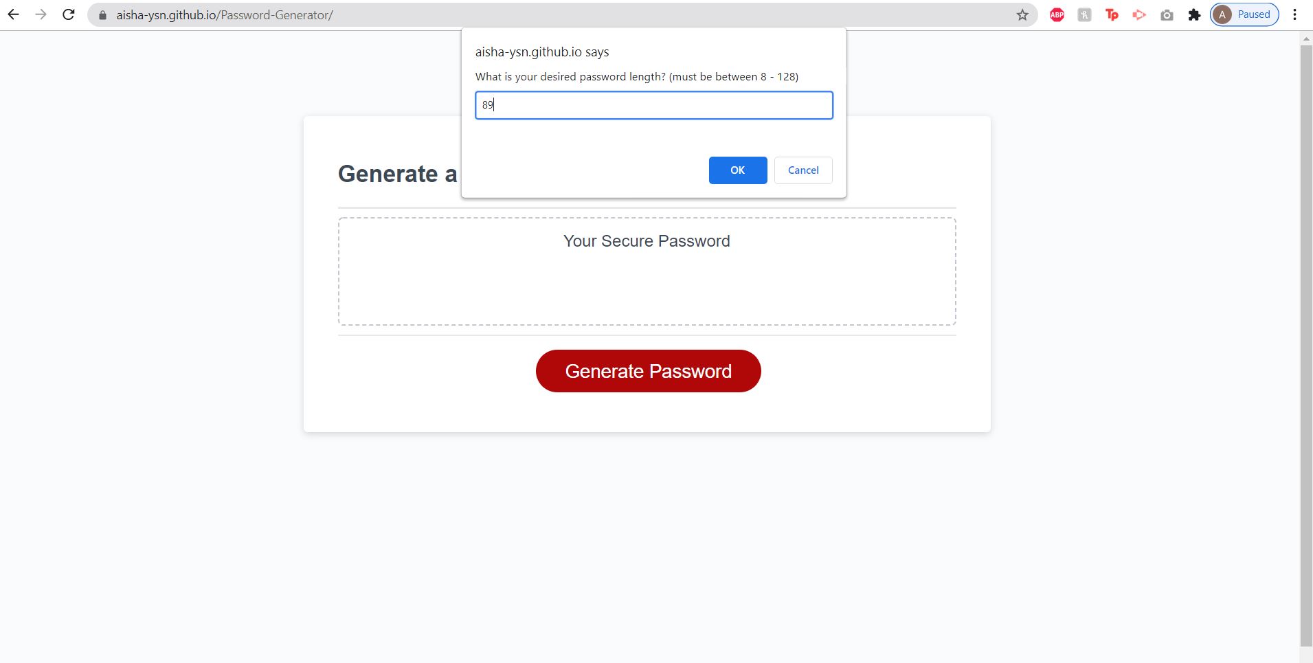 GitHub - aisha-ysn/Password-Generator