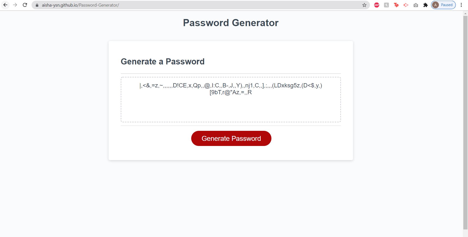 GitHub - aisha-ysn/Password-Generator