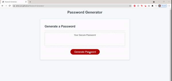 GitHub - aisha-ysn/Password-Generator