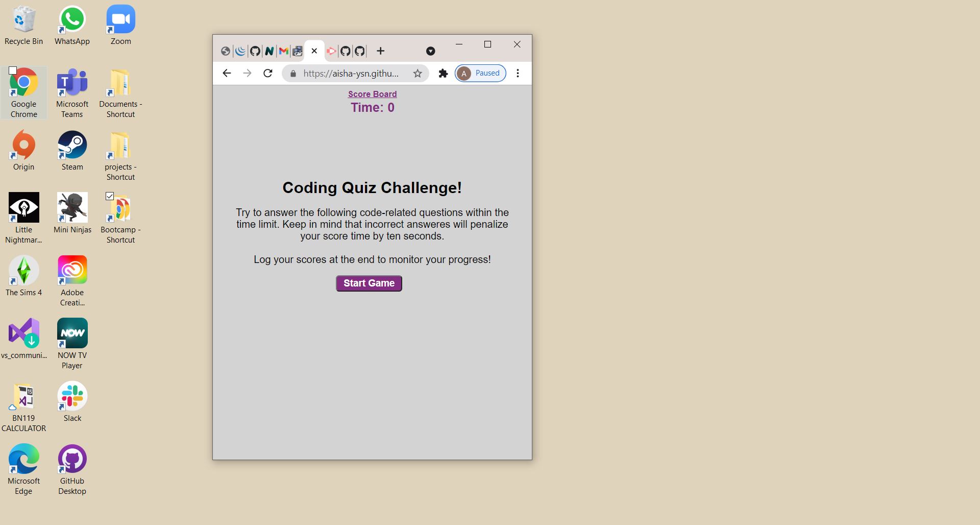 GitHub - aisha-ysn/Timed-Quiz