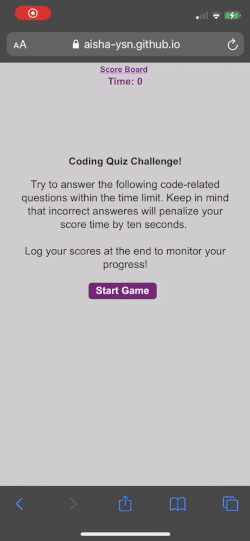 GitHub - aisha-ysn/Timed-Quiz
