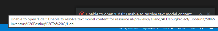 Go to definition (project file or server definition) does not work if object name contains a ...