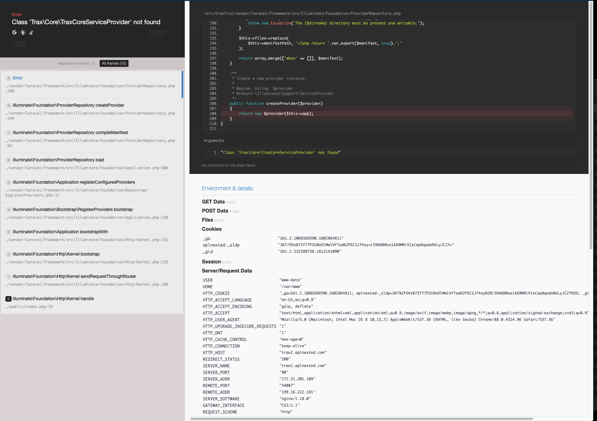 Class 'Trax\Core\TraxCoreServiceProvider' not found - during composer install · Issue #1 · trax ...