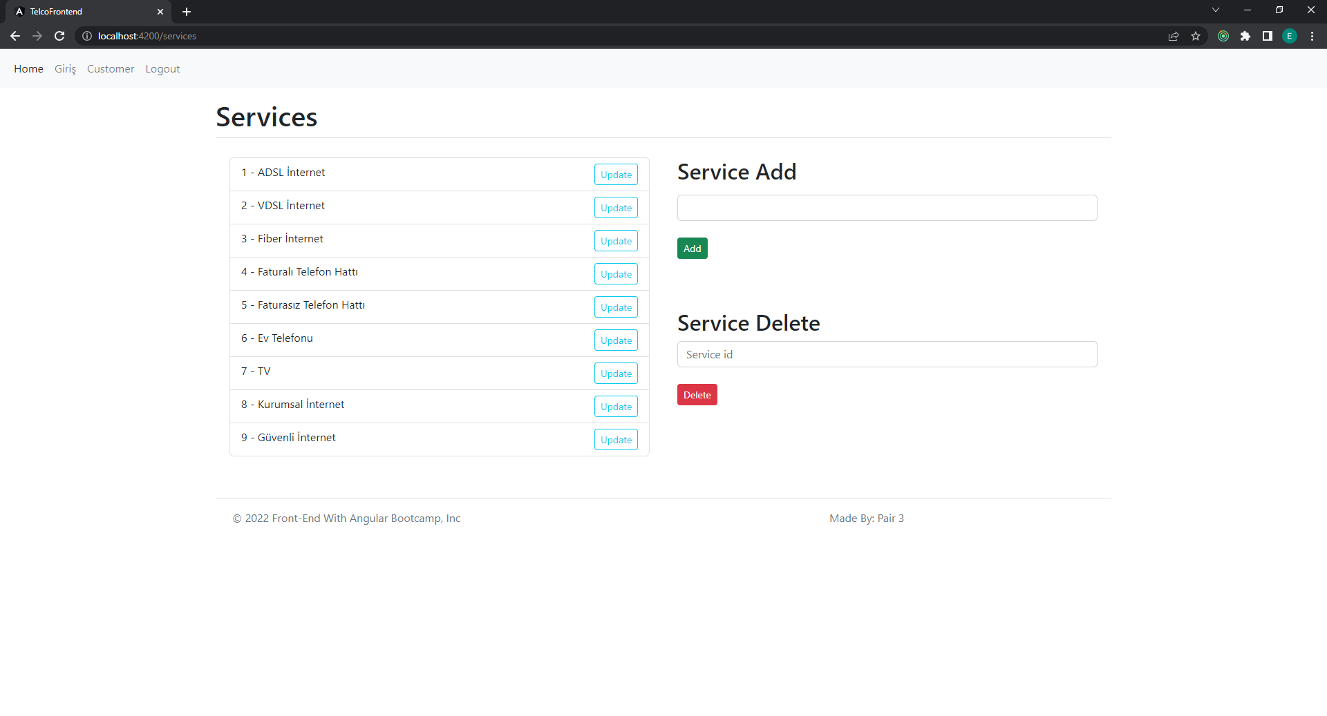 GitHub - melikegoncu/telco-frontend