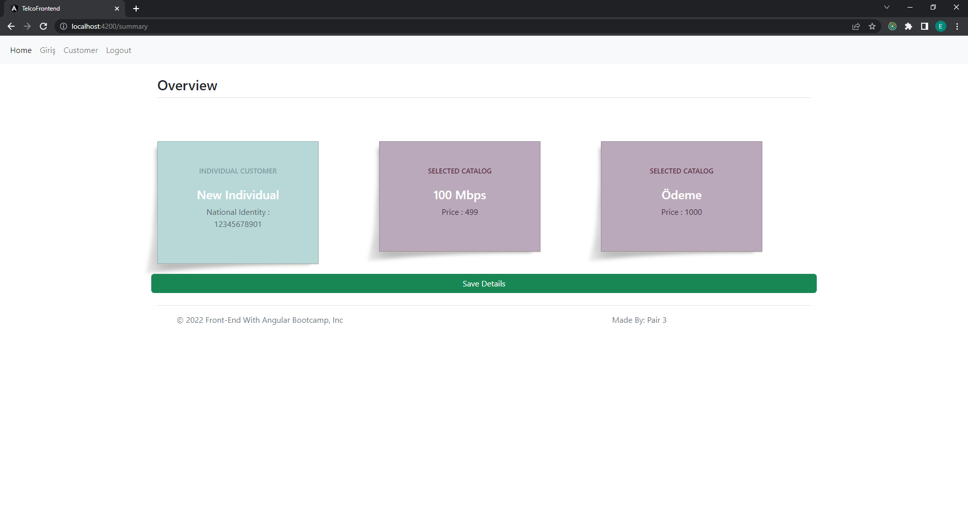 GitHub - melikegoncu/telco-frontend