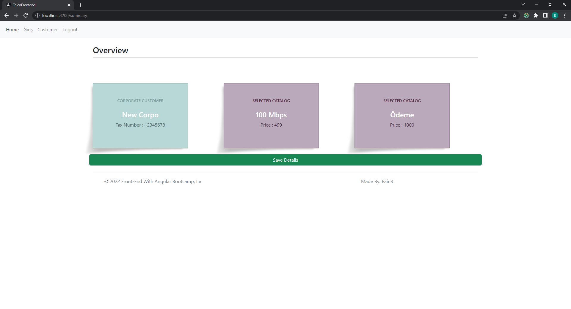GitHub - melikegoncu/telco-frontend