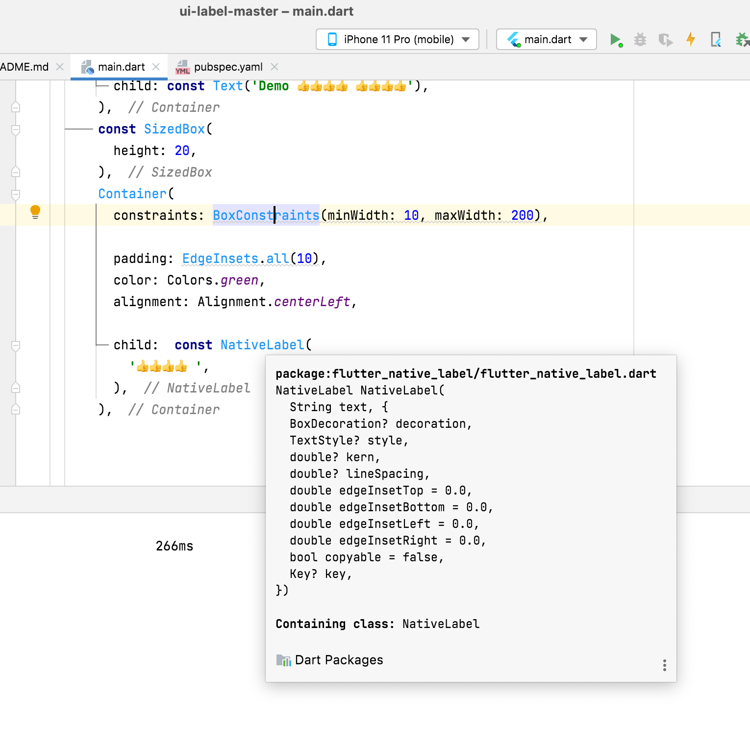 UILabel occupy all · Issue #2 · collinjackson/flutter_native_label · GitHub