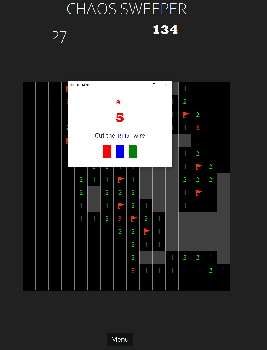 GitHub - v0id-start/ChaosSweeper: Dark theme GUI Minesweeper, with ...