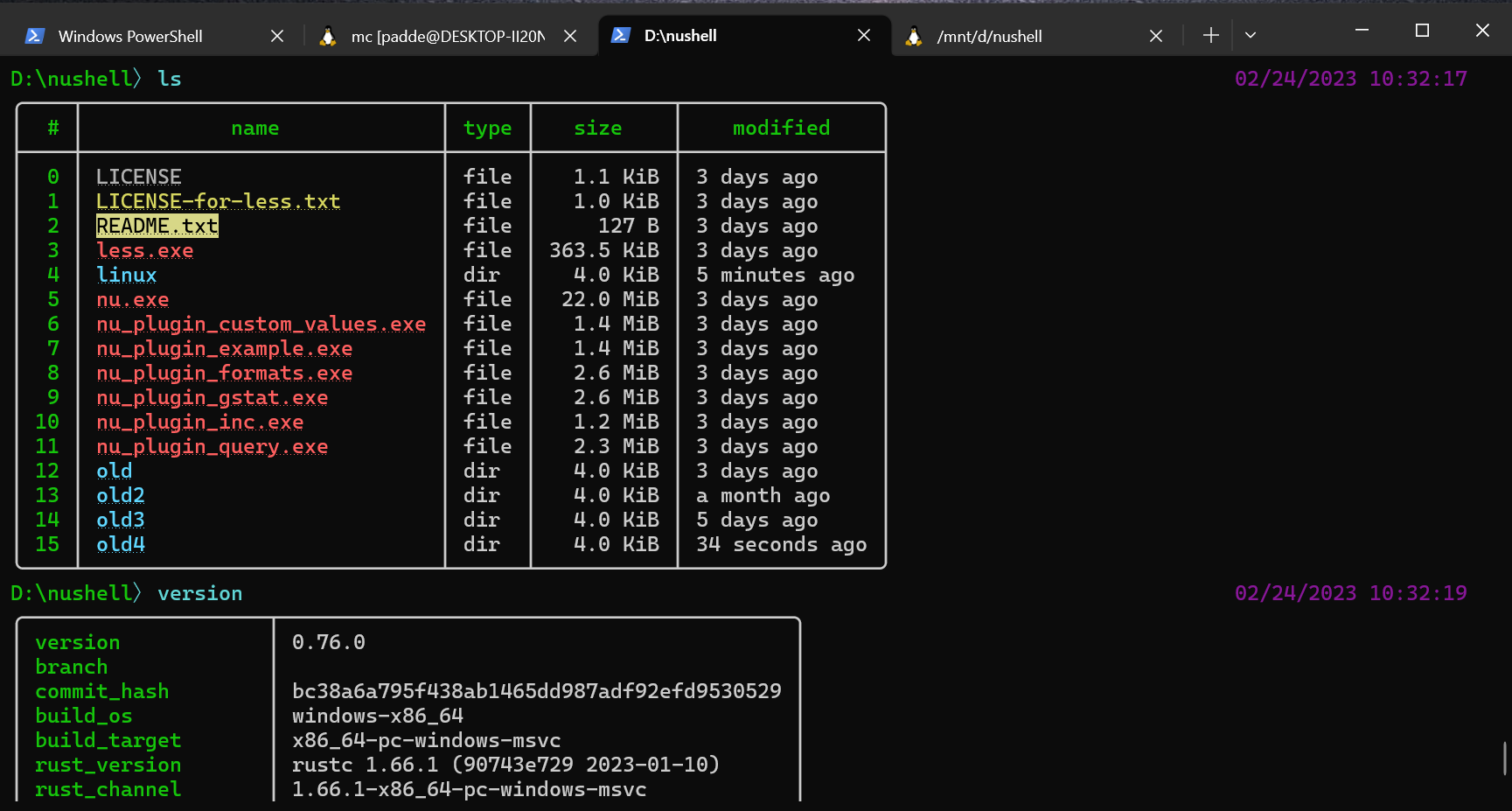 Why Differs The Windows Version And The Linux Version So Much · Issue 8199 · Nushellnushell