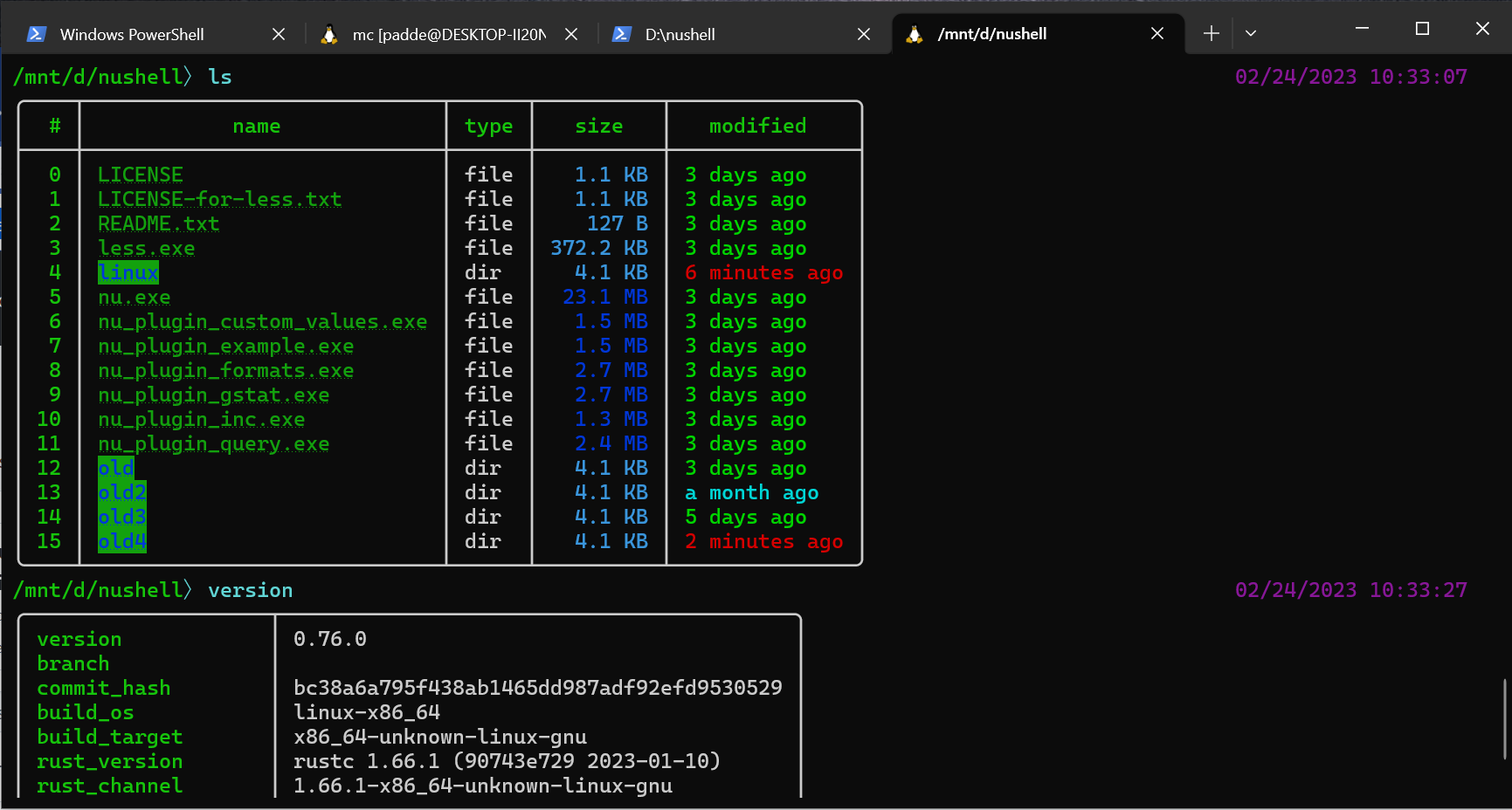 Why differs the Windows version and the Linux version so much? · Issue #8199 · nushell/nushell ...