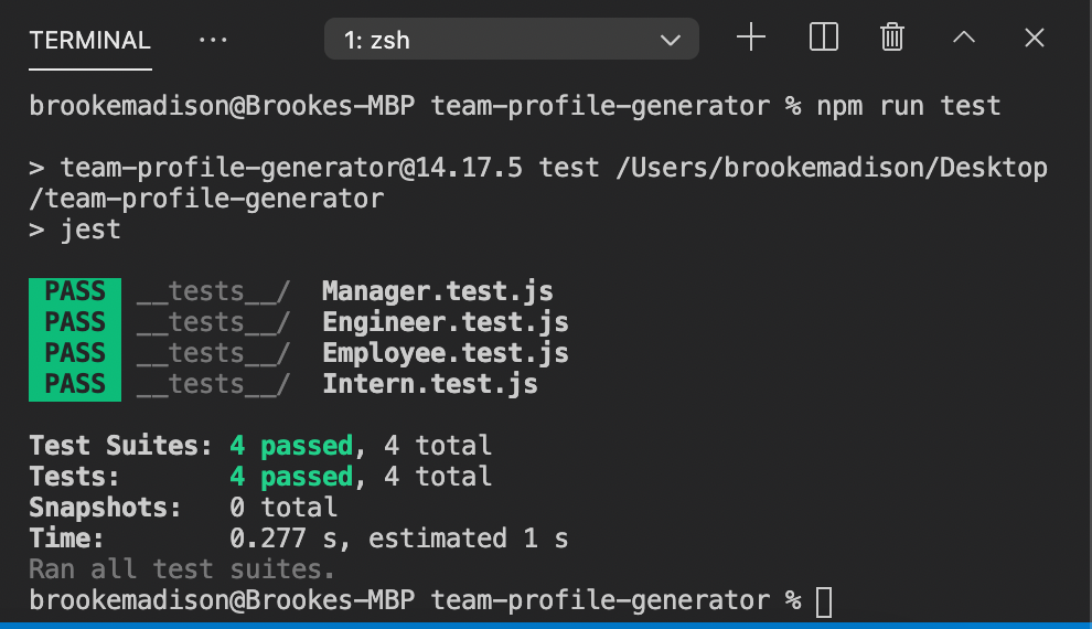 GitHub - brookemadison/team-profile-generator