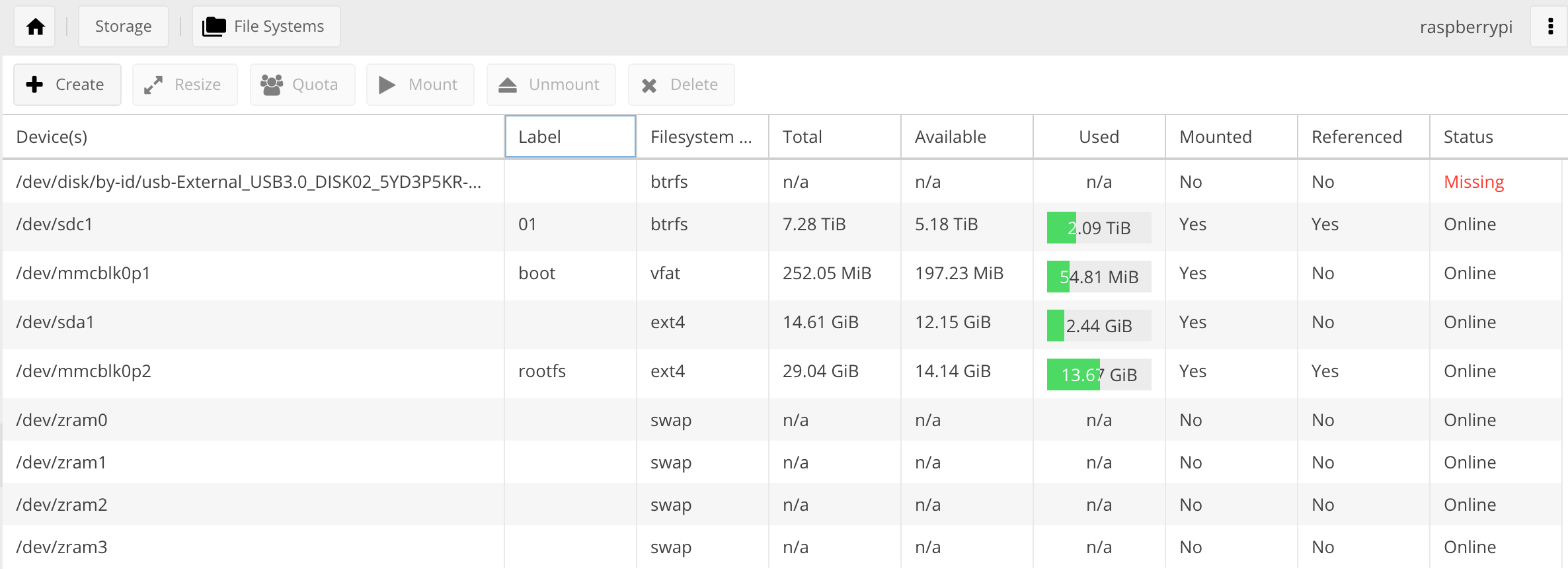 Issue with Orico 4 Bay Enclosure 9548U3 · Issue #896 · openmediavault ...