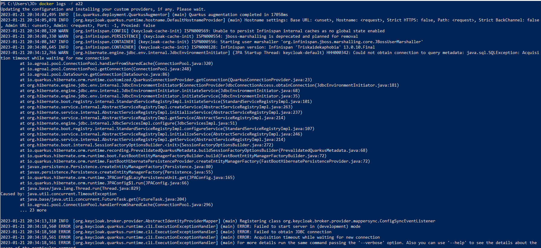 Help on sql server connection · keycloak keycloak · Discussion #16563 · GitHub