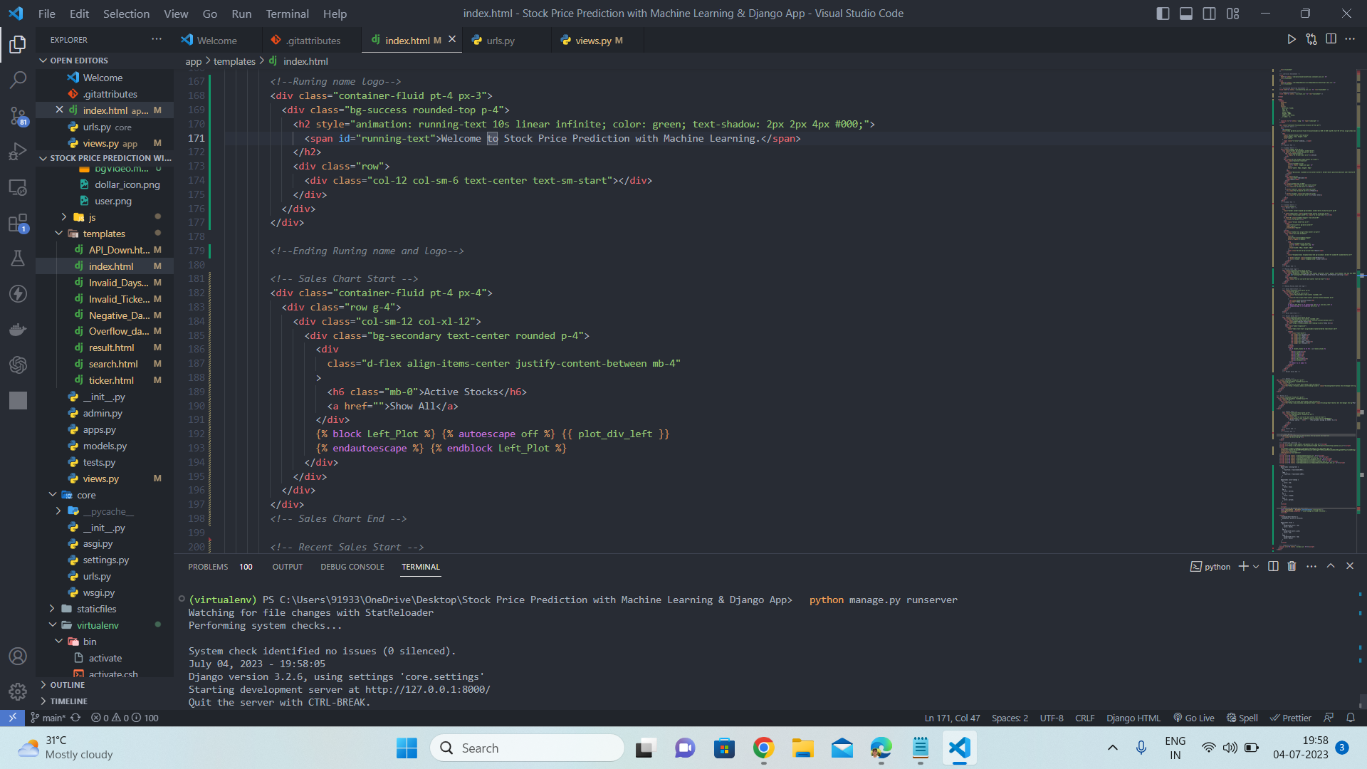 GitHub - vishal815/-Stock-market-Prediction-with-Machine-Learning-Django