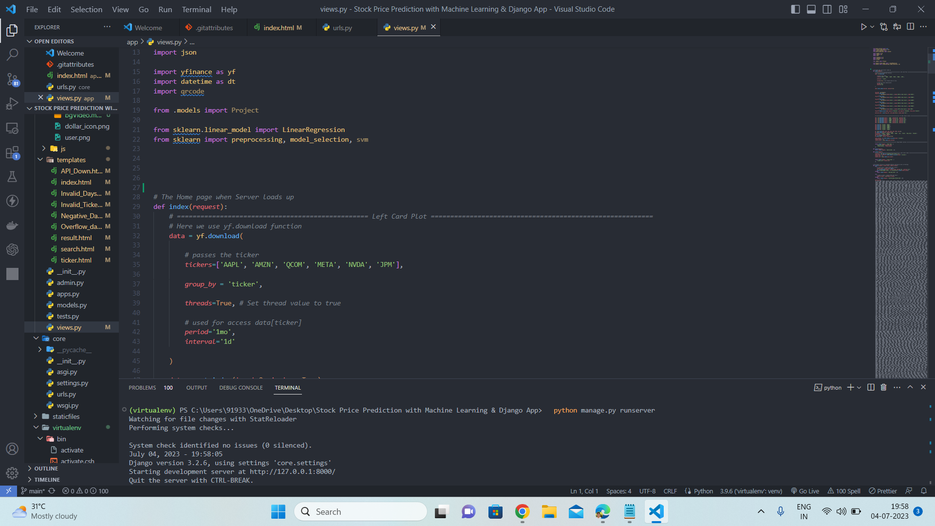 GitHub - vishal815/-Stock-market-Prediction-with-Machine-Learning-Django