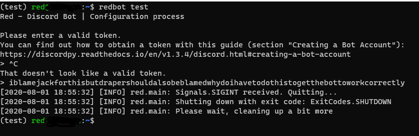 [redbot-setup] Cannot exit · Issue #4145 · Cog-Creators/Red-DiscordBot · GitHub