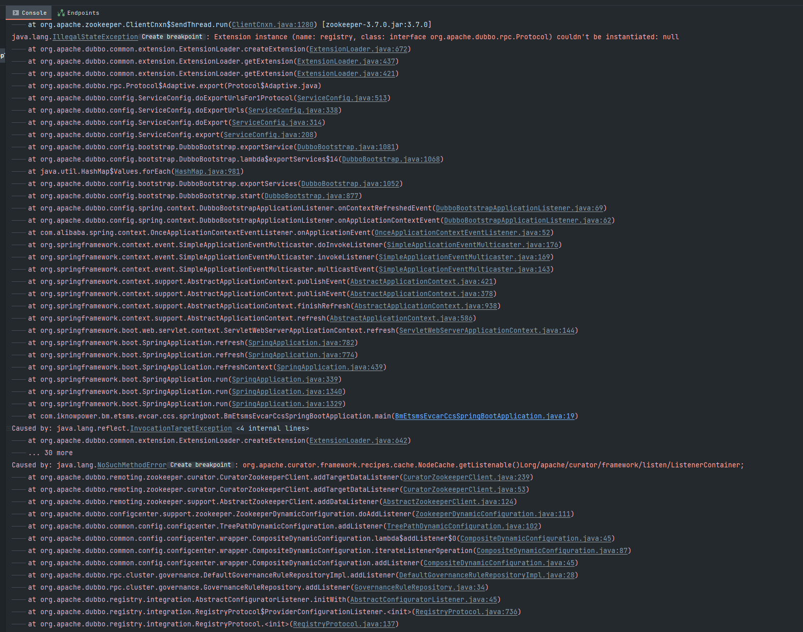 2.7.11,java.lang.NoSuchMethodError: org.apache.curator.framework.recipes.cache.NodeCache ...