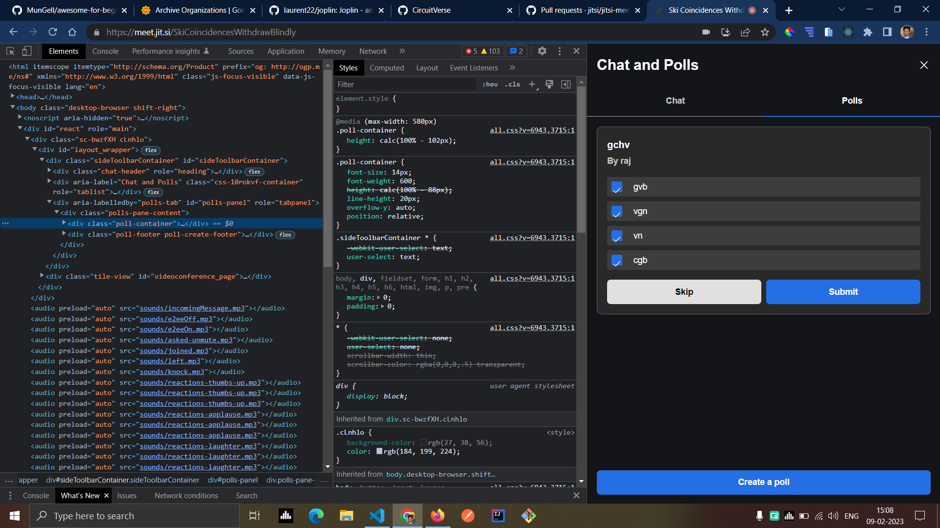 Poll checkboxes `tick mark` is not align at small width of screen ...