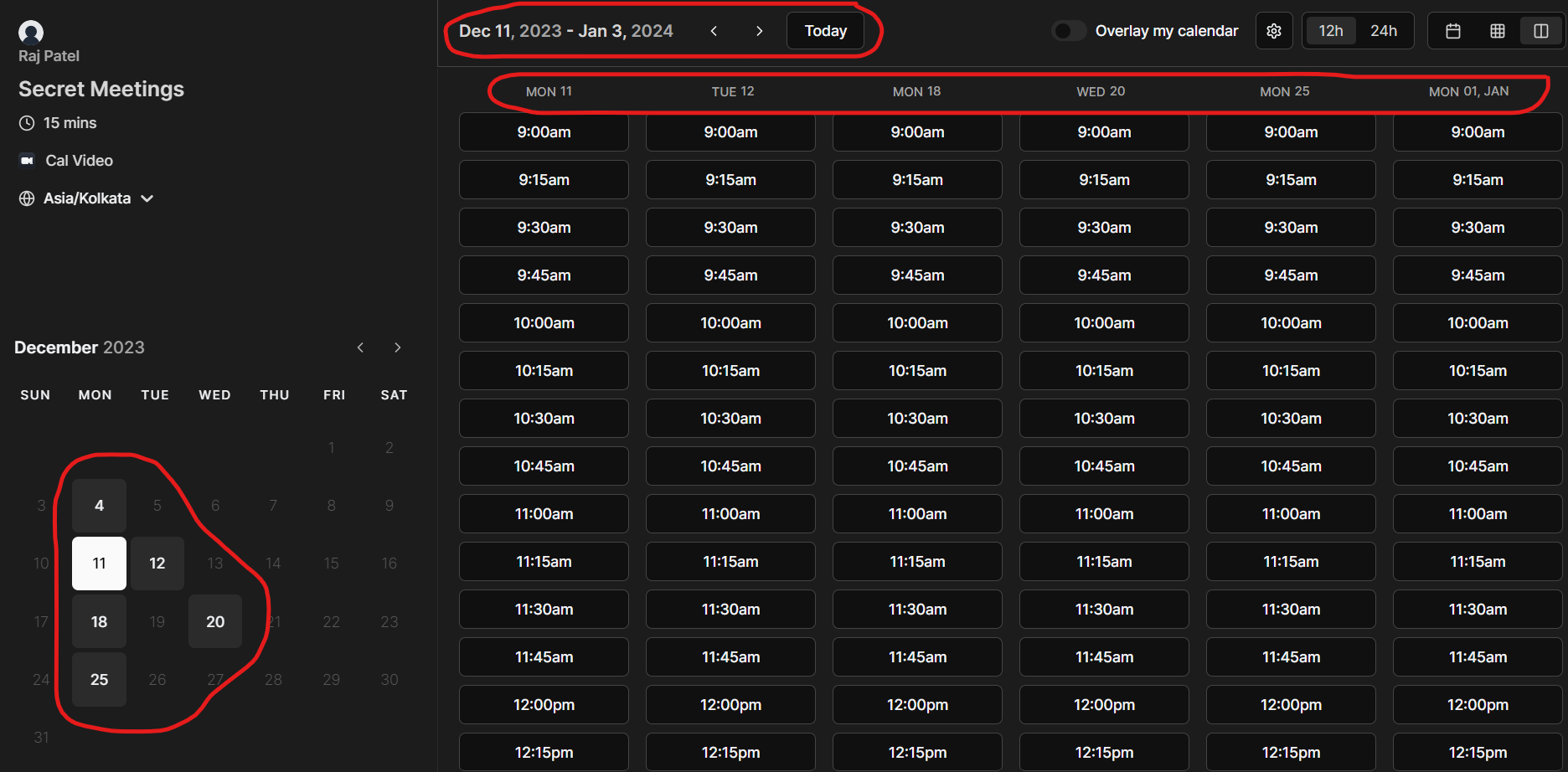 Date to in heading of column view wrong · Issue #11952 · calcom/cal.com · GitHub