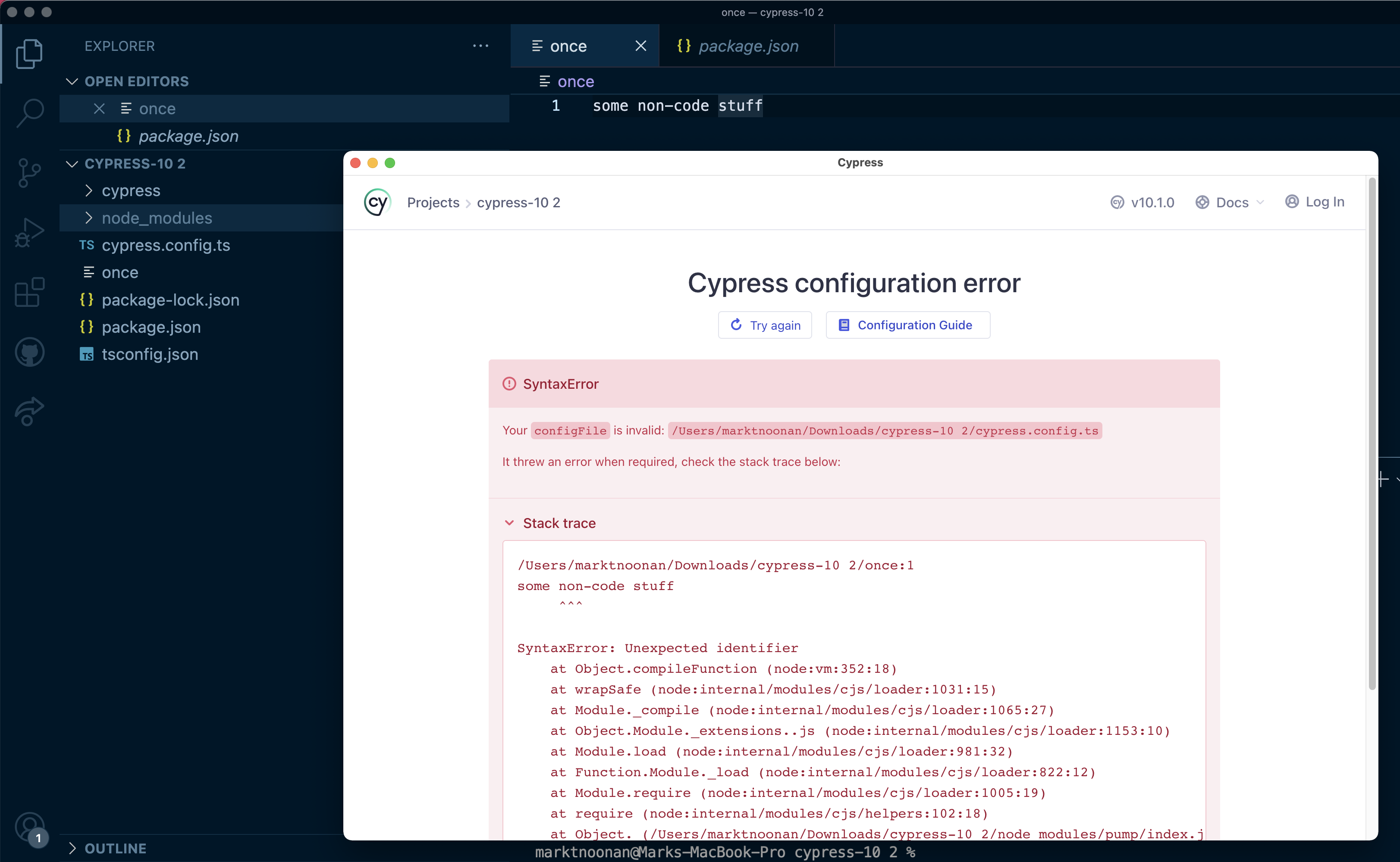 Cypress 10.0.3 tries to load project-named file at root dir · Issue #22198 · cypress-io/cypress ...