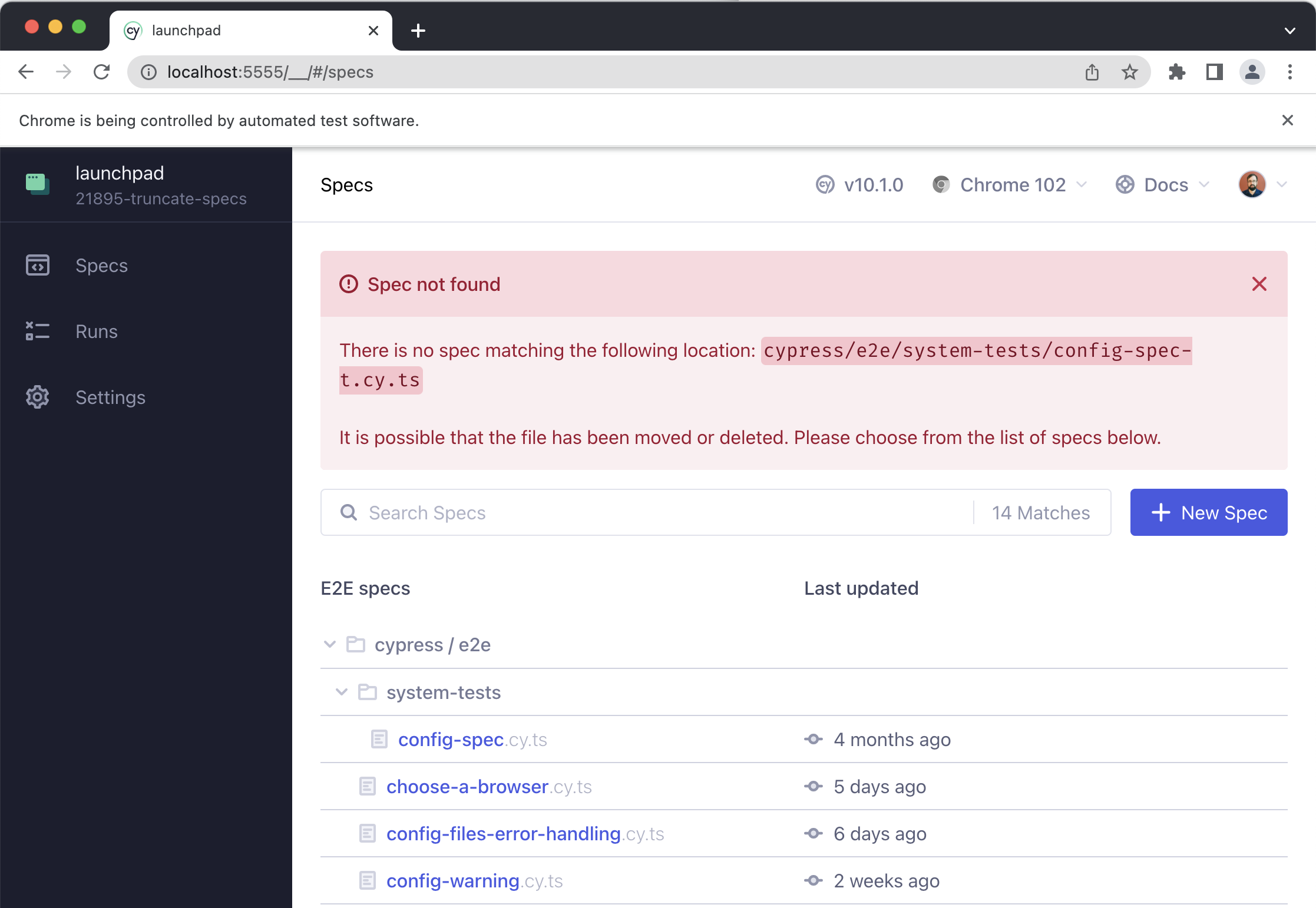 Renaming or moving a file is not reflected in the runner · Issue #22303 · cypress-io/cypress ...