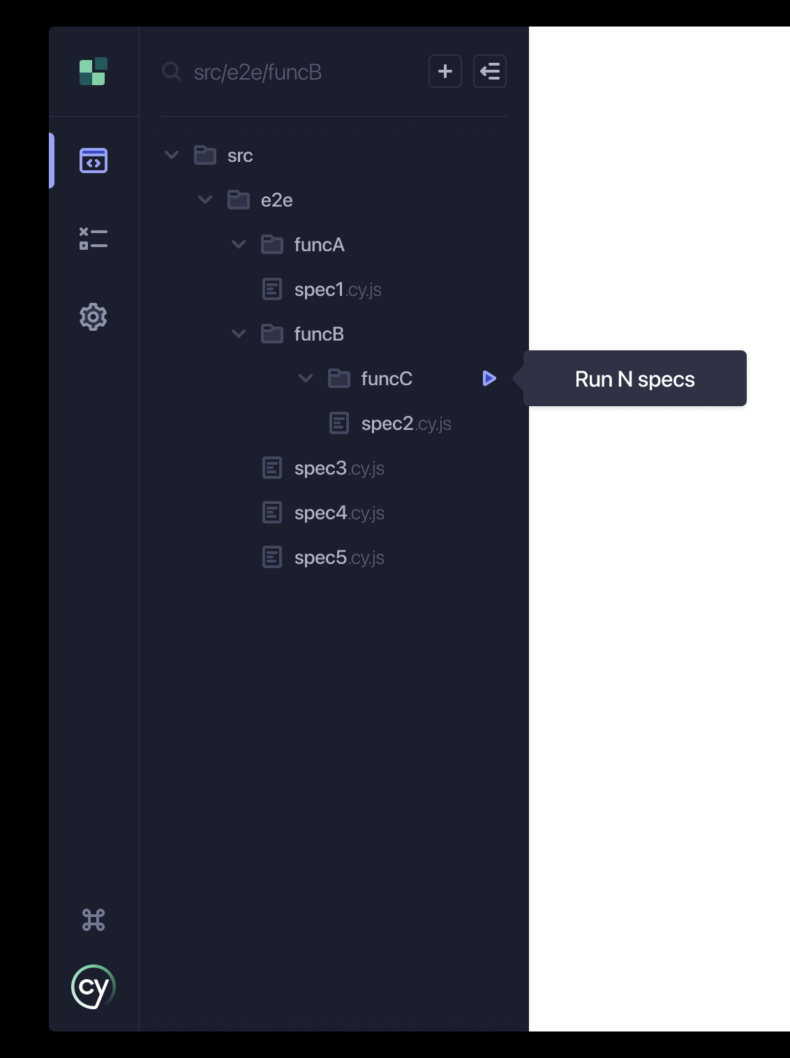 [Run All Specs] - Inline Spec Explorer - Add "run N specs" button to folder rows · Issue #24468 ...