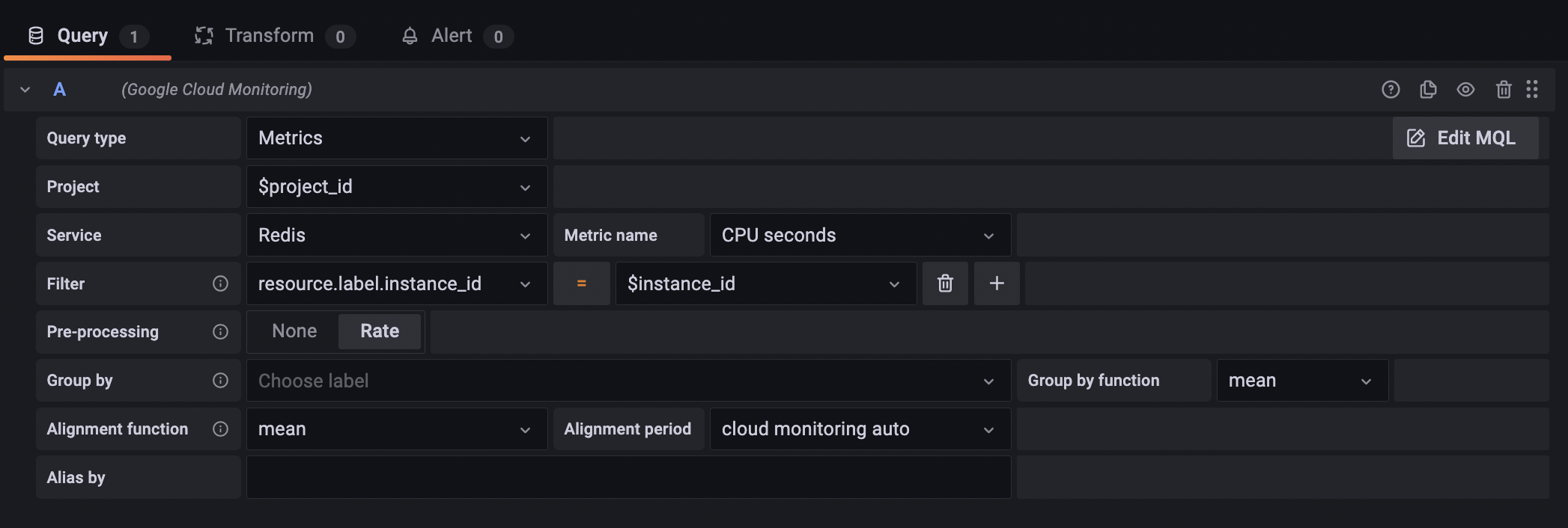 Filter template variable `instance_id` of MemoryStore for Redis doesn't ...