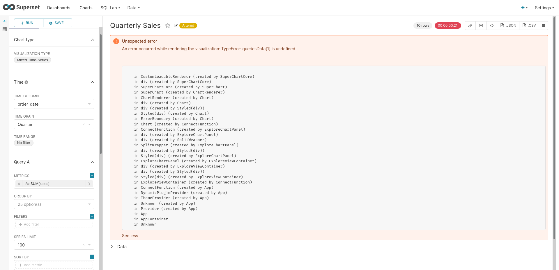 [mixed time series chart] [Global Async Queries] Chart rendering fails · Issue #17099 · apache ...