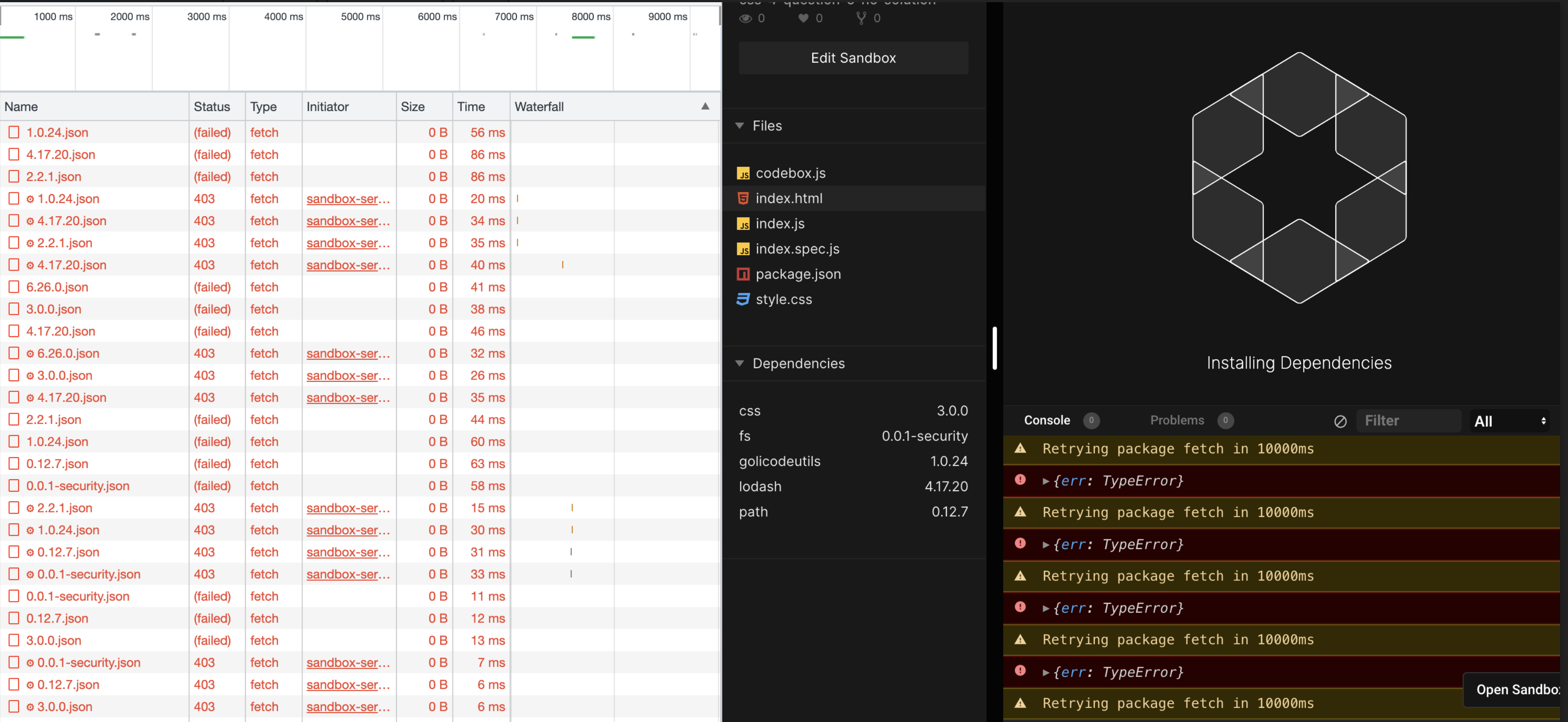 prod-packager-packages.codesandbox.io returns 403 · Issue #7130 · codesandbox/codesandbox-client ...