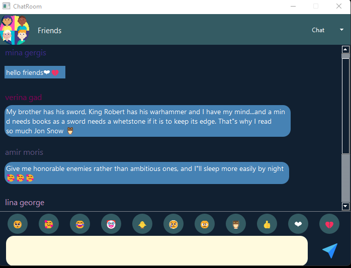 GitHub - verina101/Chat-Application: desktop chat application with ...