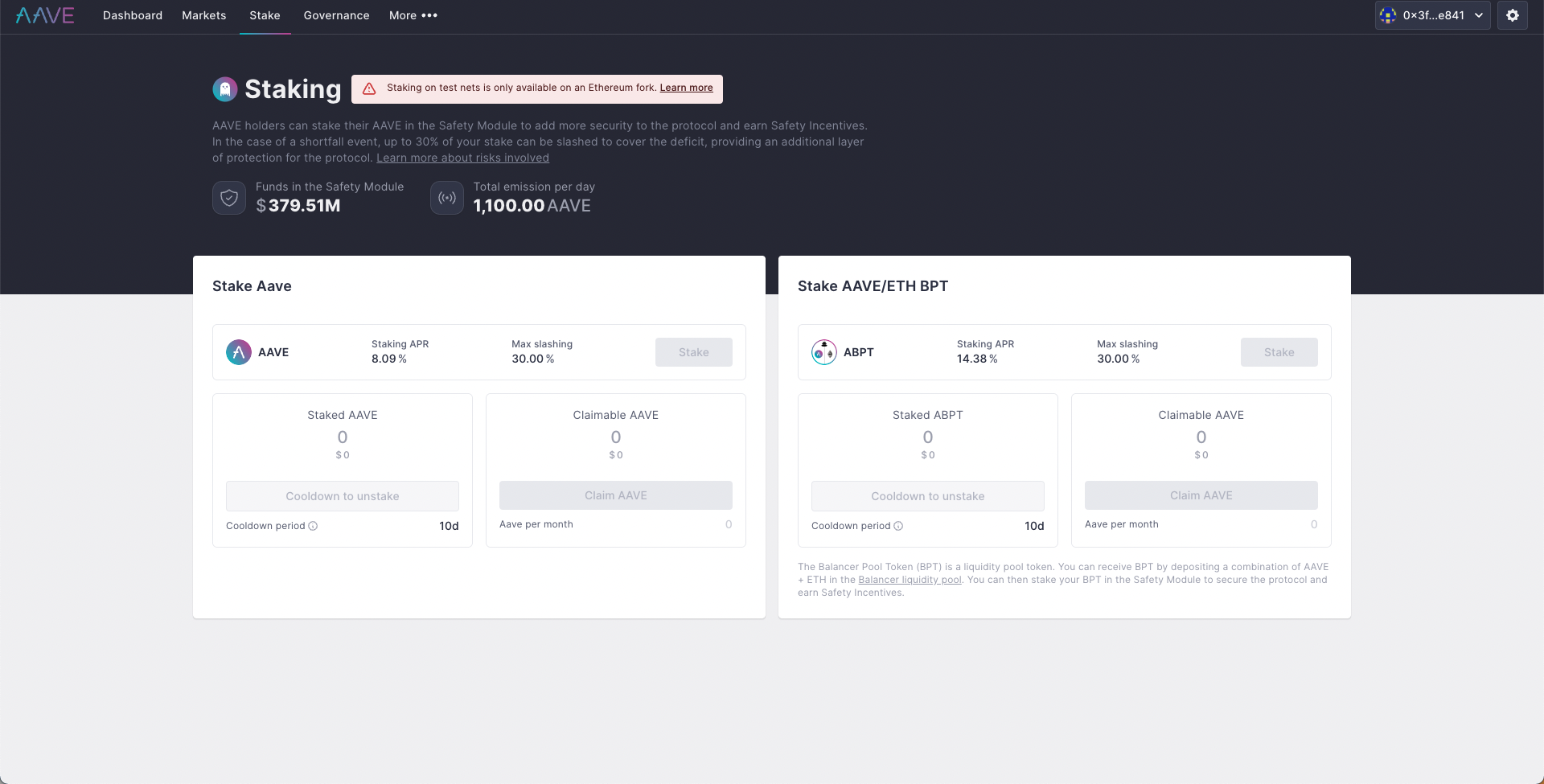 Make it clearer that staking is only availalbe on the ETH network · Issue #697 · aave/interface ...