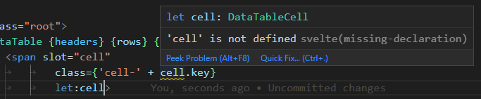Slot prop not found on slot element itself · Issue #817 · sveltejs/language-tools · GitHub